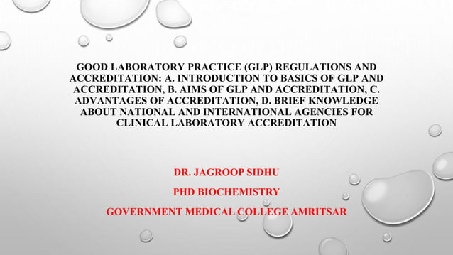 Good Laboratory Practice (GLP).pptx..... | PPTX | Pharmaceutical ...