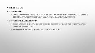 Good Laboratory Practice (GLP).pptx..... | PPTX