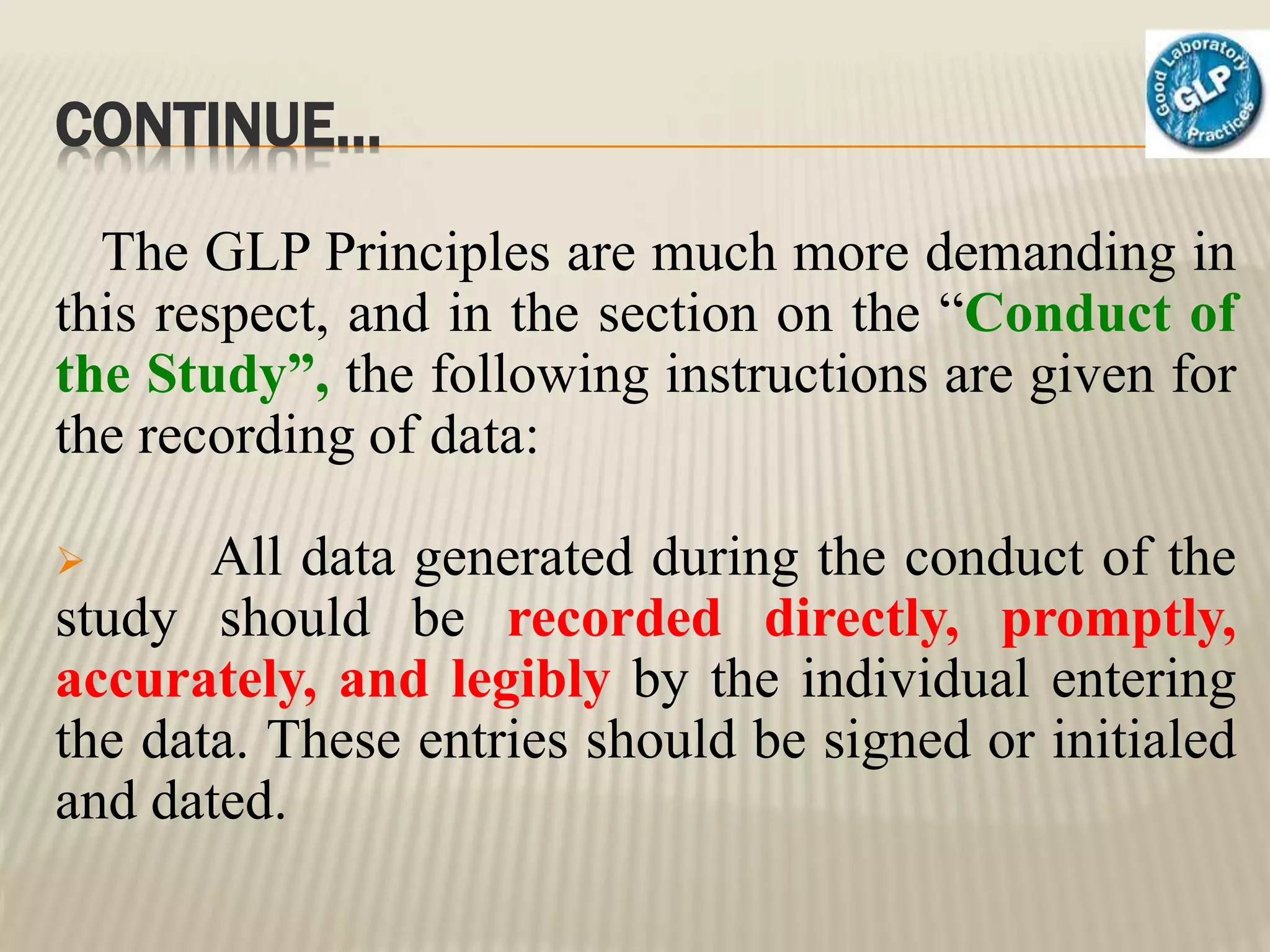 Good laboratory practices of pharmaceuticals | PPTX