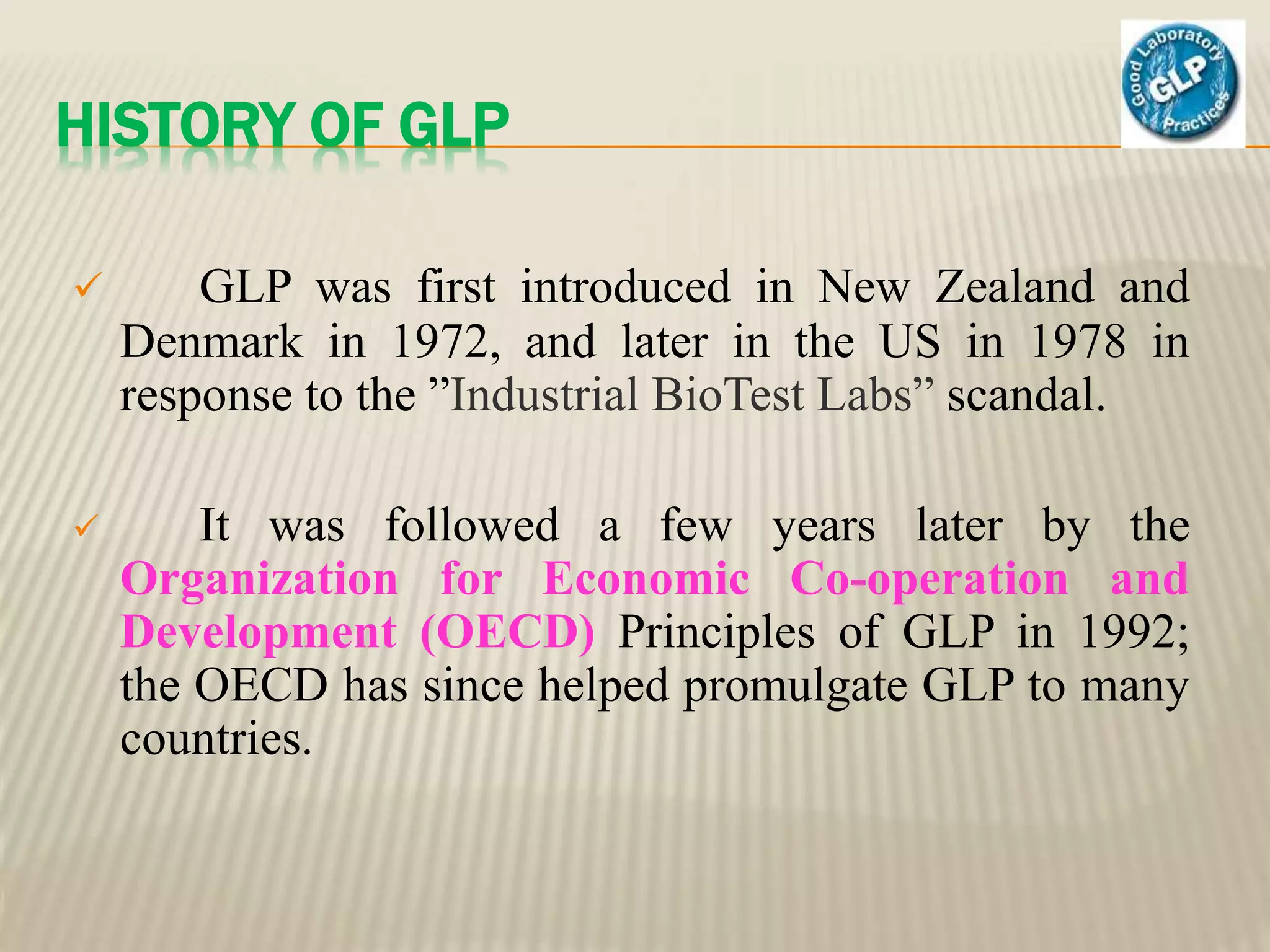 Good laboratory practices of pharmaceuticals | PPTX