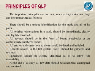 Good laboratory practices of pharmaceuticals | PPTX