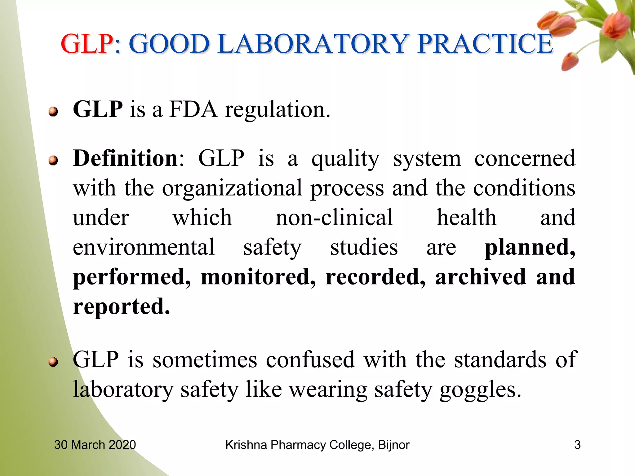 Good laboratory practices | PPT