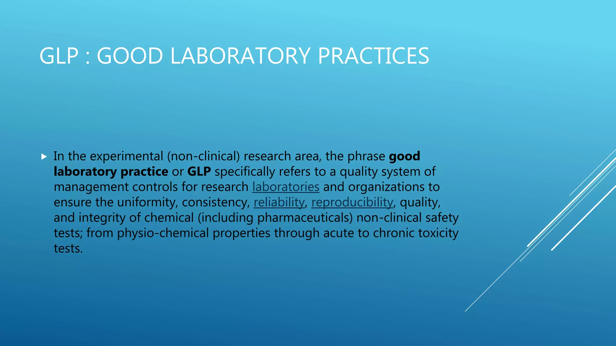 Good laboratory practices (GLP) | PPTX | Chemistry | Science