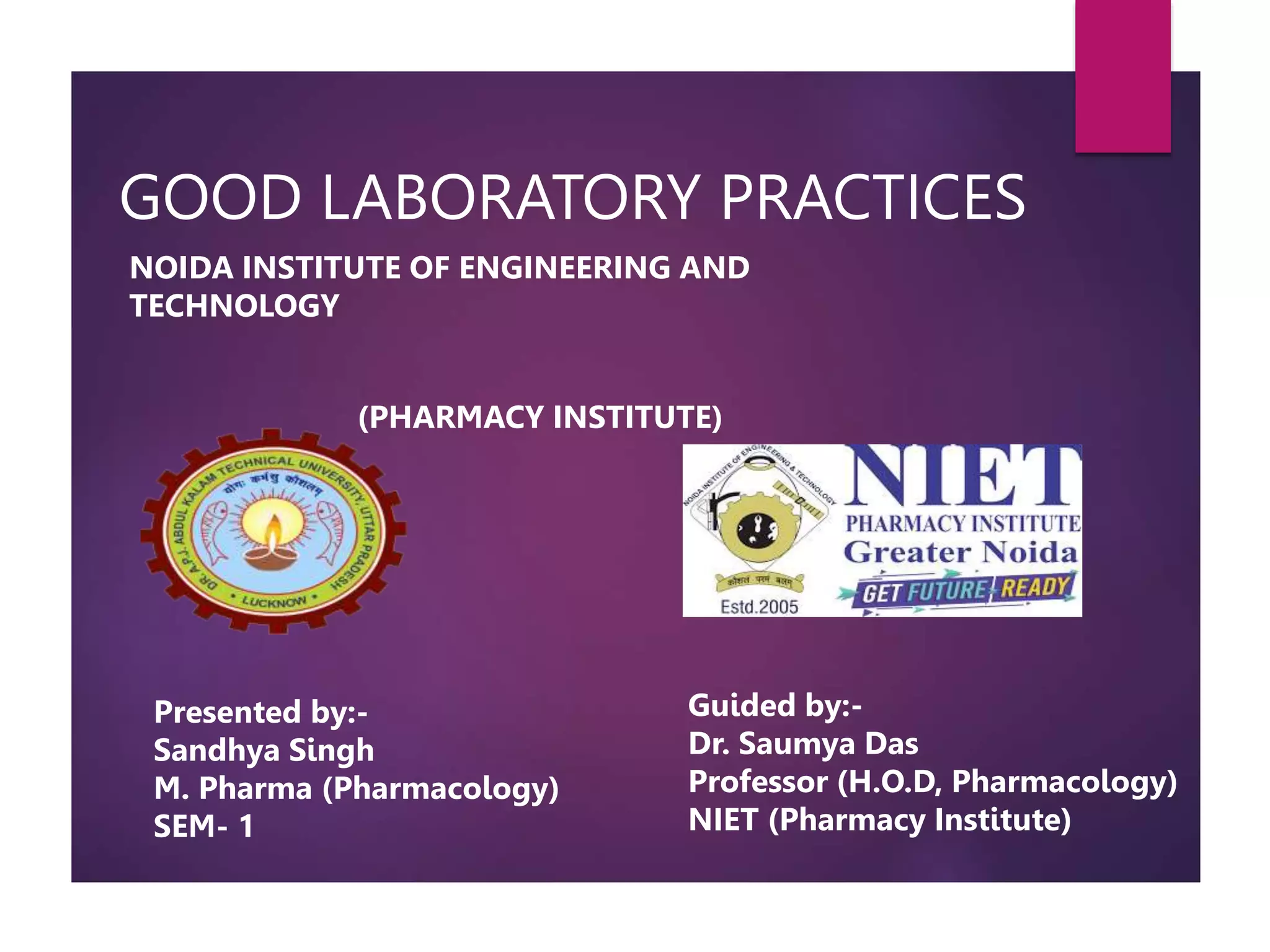 Good Laboratory Practices .pptx | Medical Health