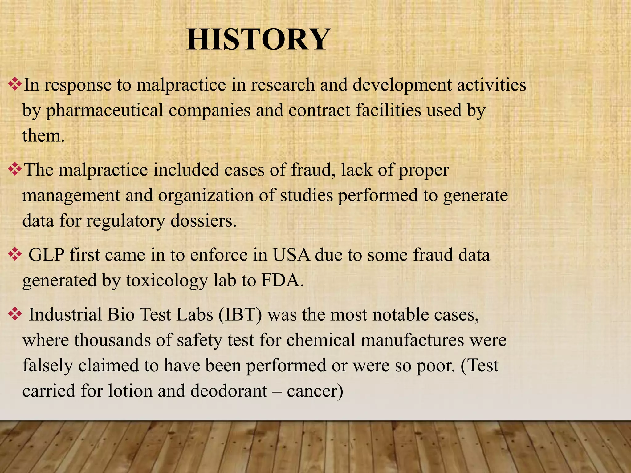Good Laboratory Practices Mubashir Maqbool | PPTX