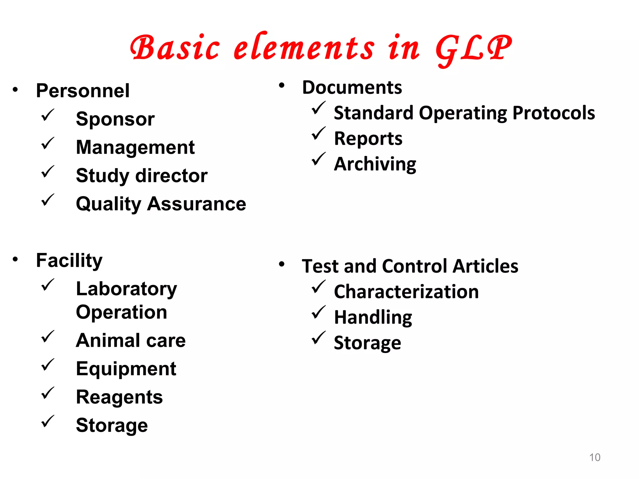 Good lab practices (GLP) | PPT