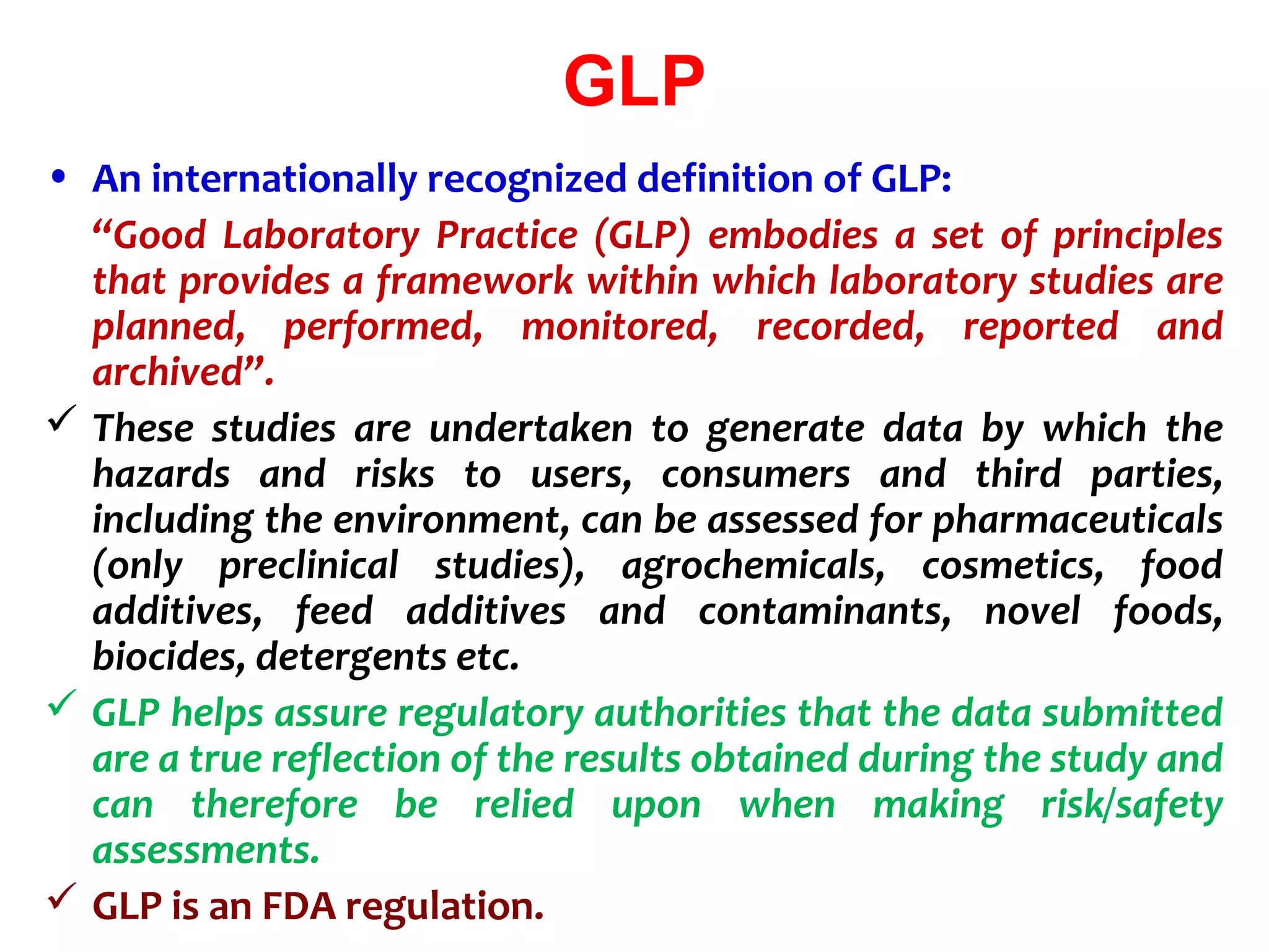 Good lab practices (GLP) | PPT