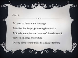 Good language learner’s | PPTX | Education