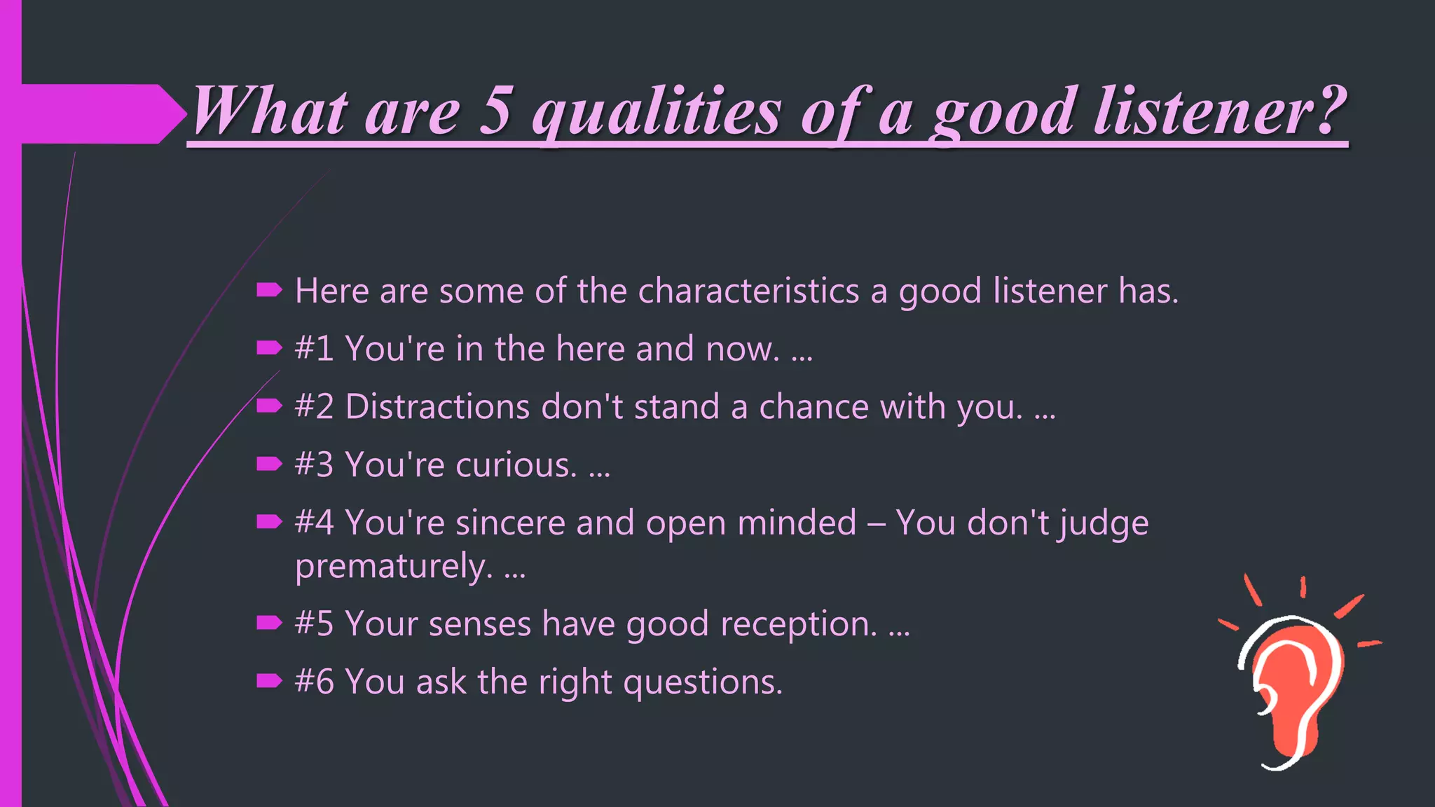 Good listener | PPTX | Science