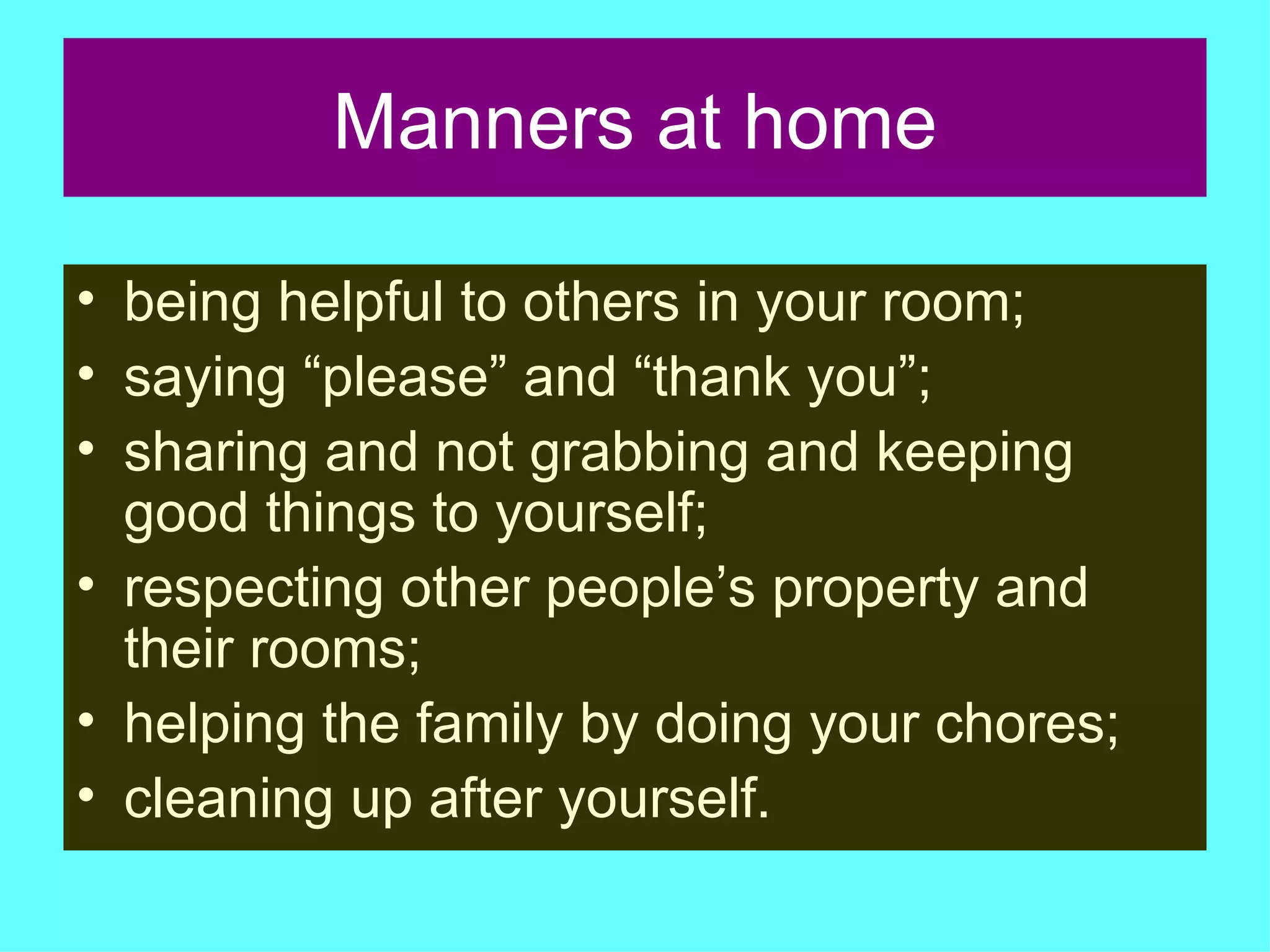 Good Manners | PPT