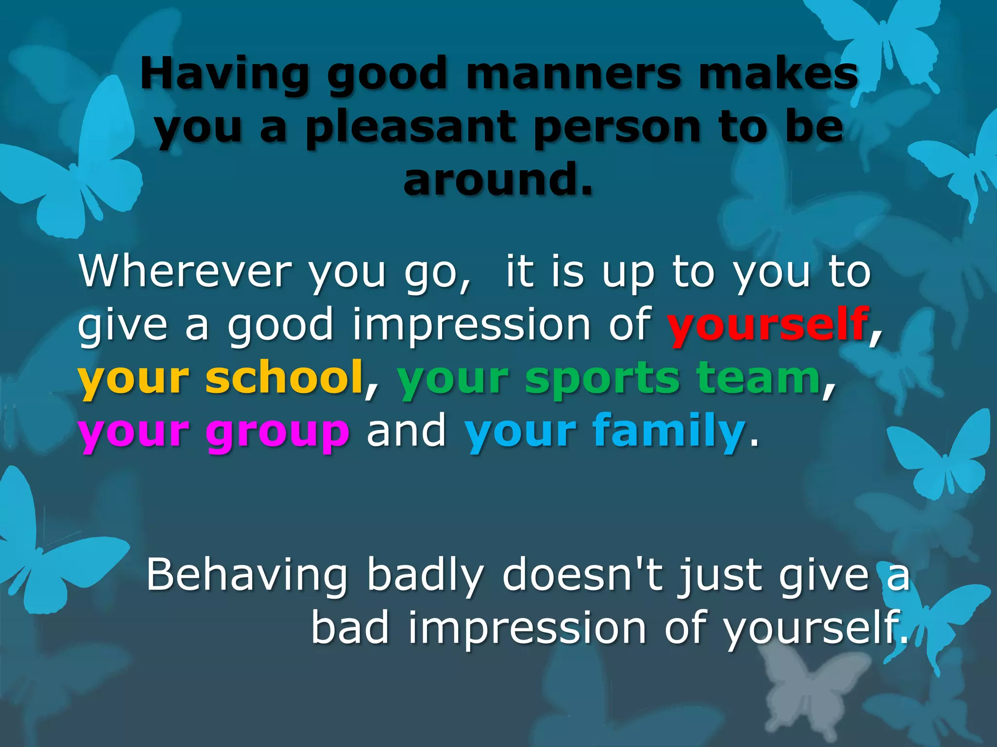 Good manners | PPTX