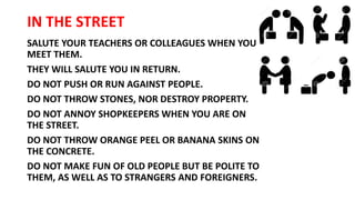 GOOD MANNERS - THE PERFECT BEHAVIOUR | PPTX