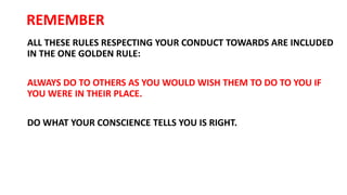 GOOD MANNERS - THE PERFECT BEHAVIOUR | PPTX