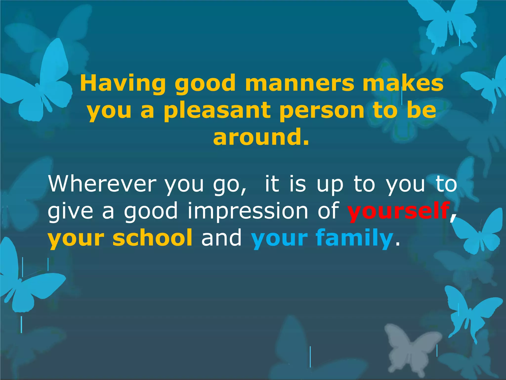 Good manners | PPTX