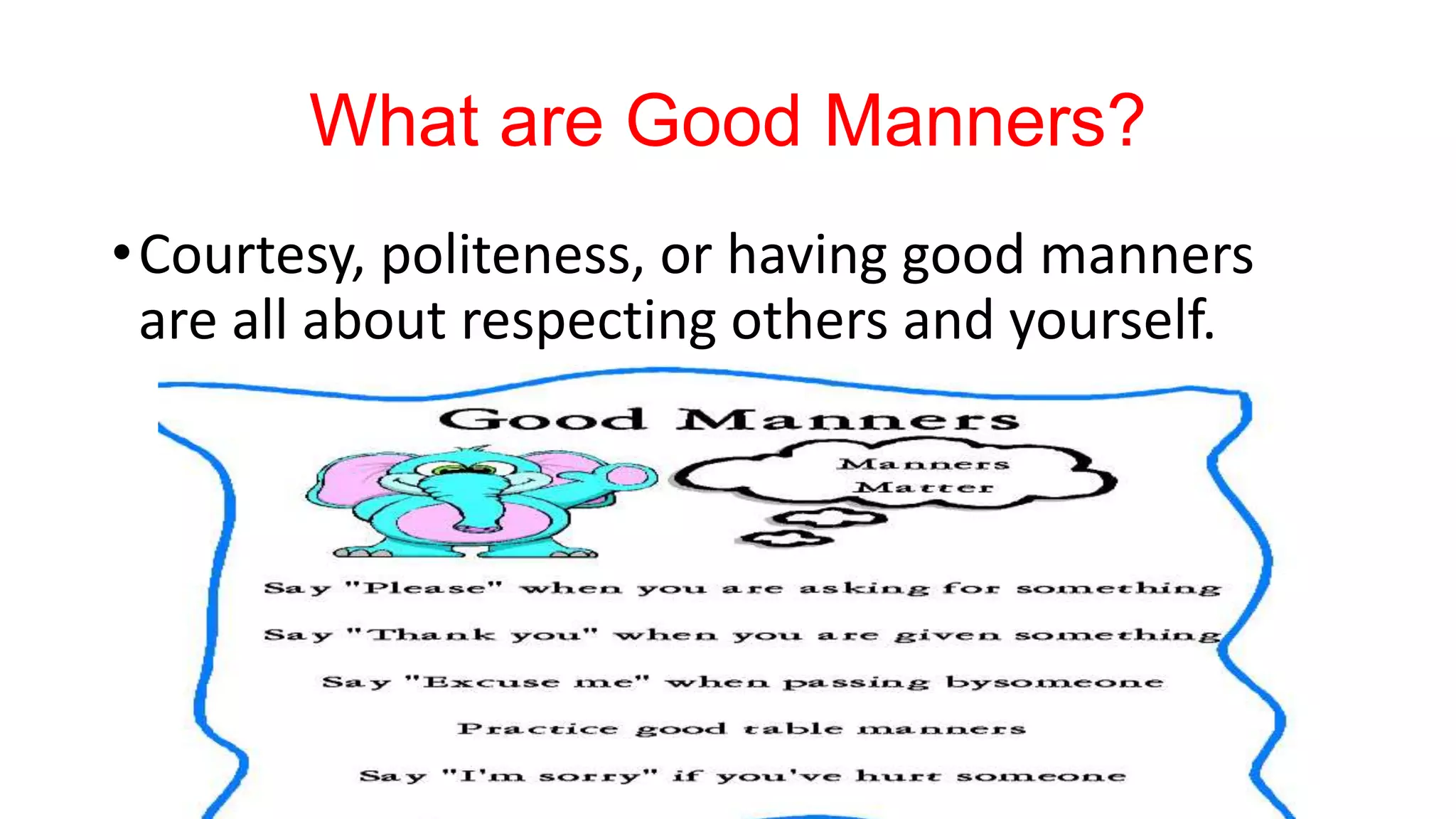 Good manners (1) | PPTX