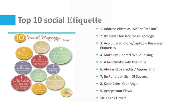 Good manners and etiquette | PPTX