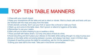 Good manners and etiquette | PPTX