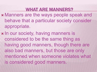 Good manners around the world | PPSX