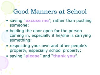 Good Manners at School.ppt