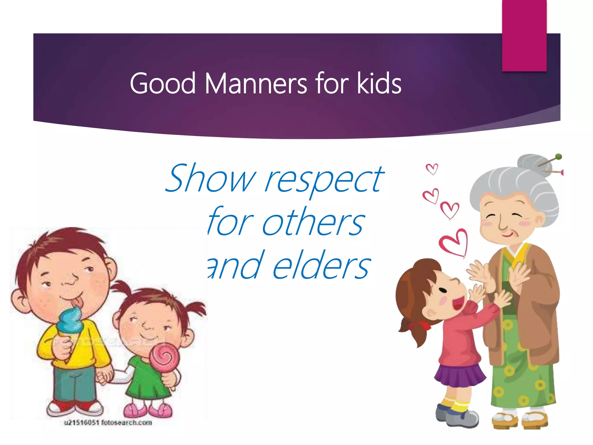Good manners for kids | PPTX