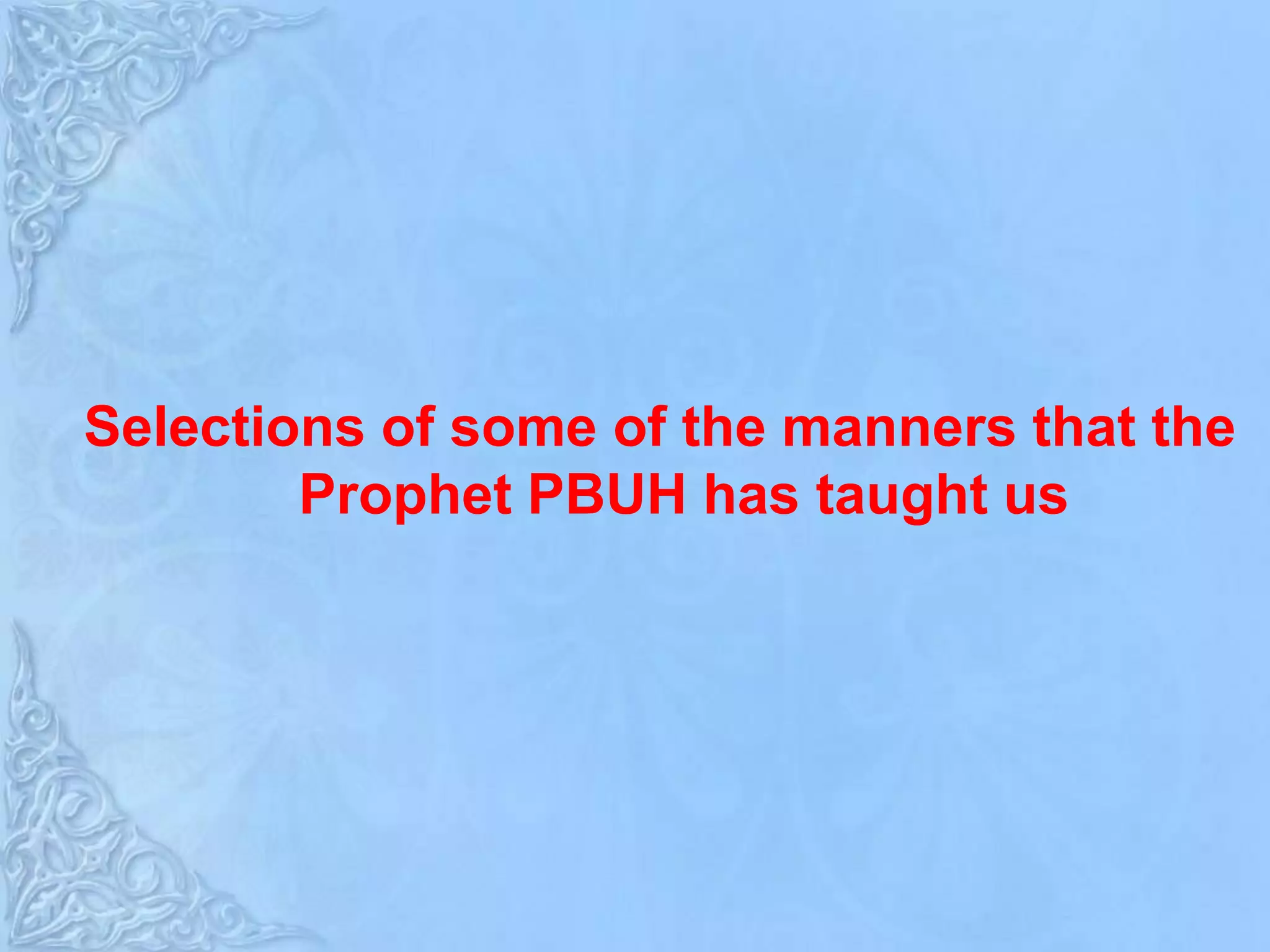 Good manners in Islam | PPT