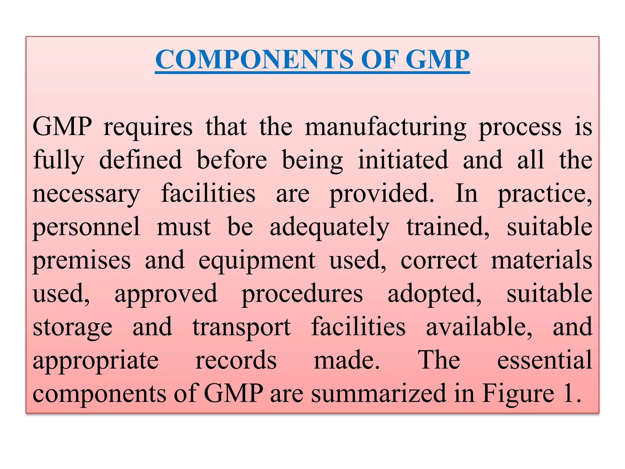 Good manufacturing practice (gmp) | PDF