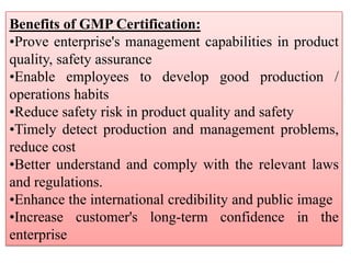 Good manufacturing practice (gmp) | PDF