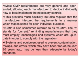 Good manufacturing practice (gmp) | PDF