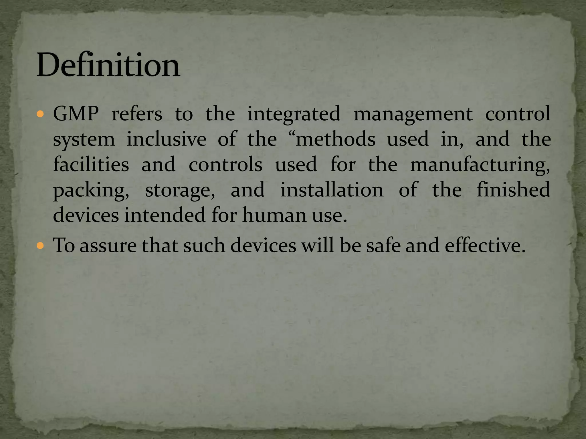 Good manufacturing practice pdf | PPTX