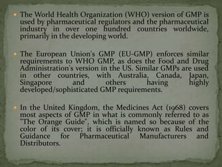 Good manufacturing practice pdf | PPTX