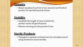 Good Manufacturing Practices | PPTX