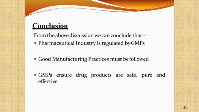 Good Manufacturing Practices | PPTX | Pharmaceutical Industry | Industries