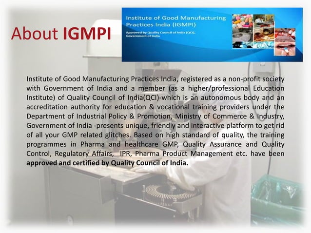 Good manufacturing practices | PPT