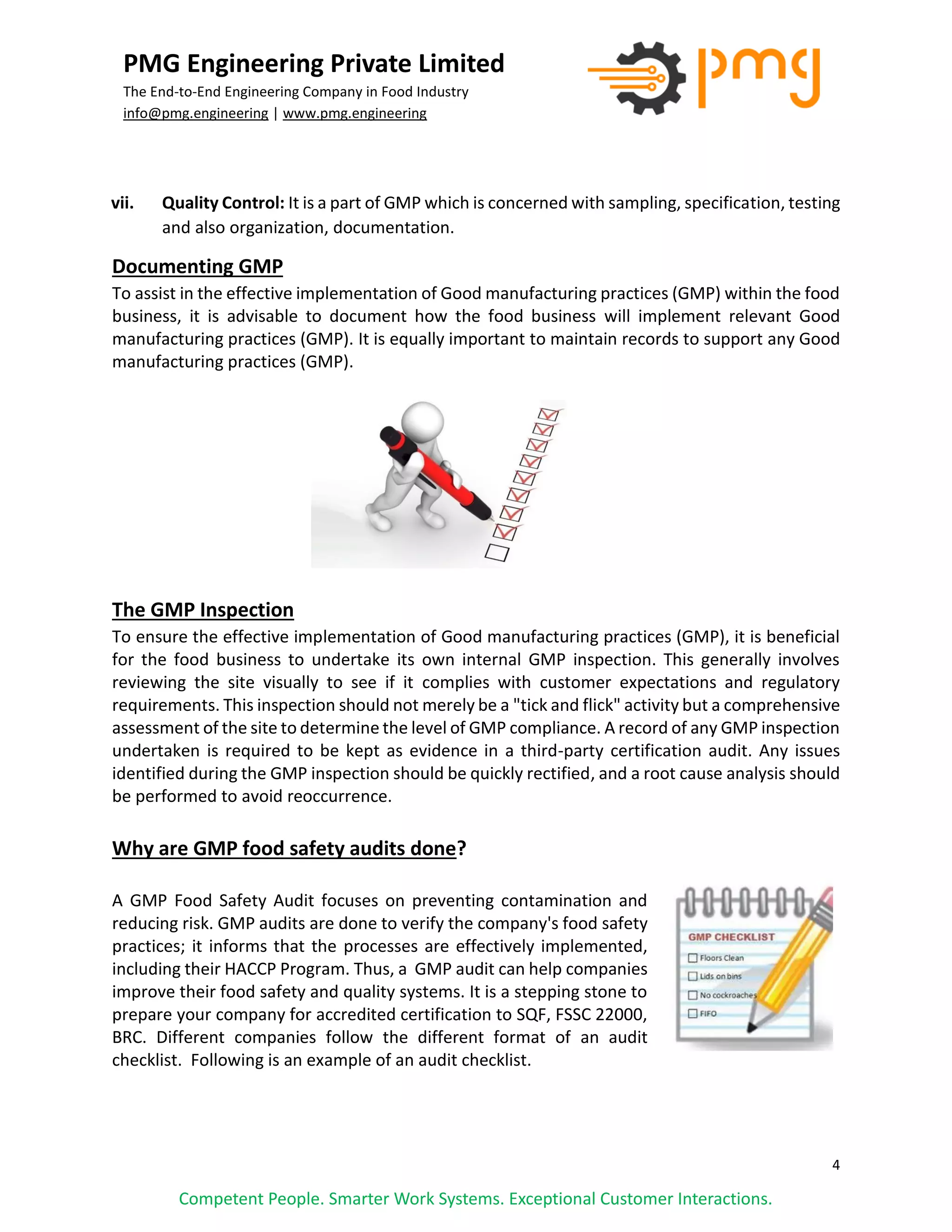 Good Manufacturing Practices- Documentation, Inspection, Why Audit is ...