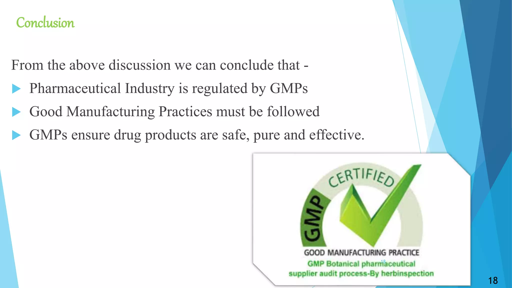 Good manufacturing practices (GMP) | PPTX