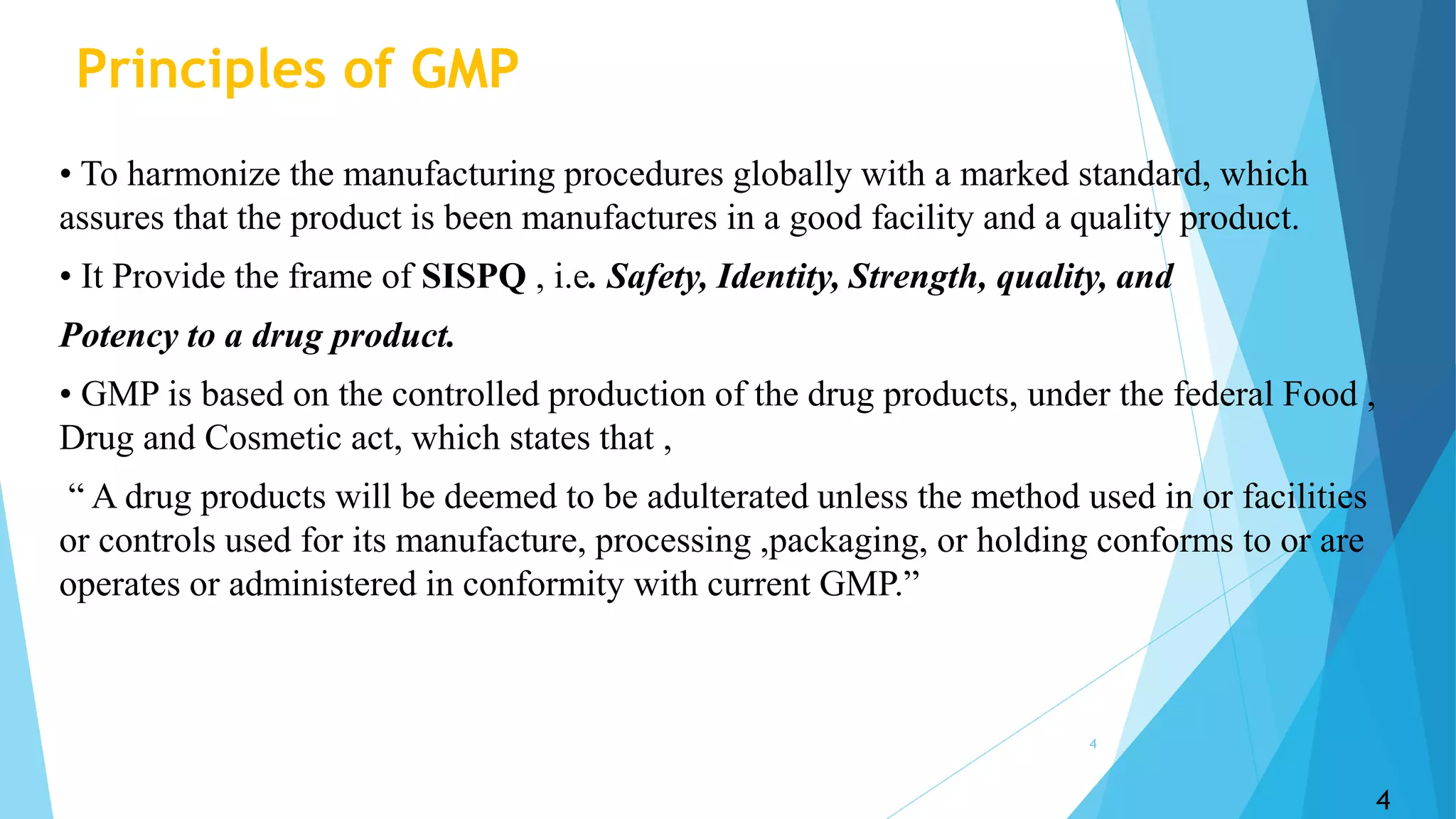 Good manufacturing practices (GMP) | PPTX | Manufacturing Industry ...