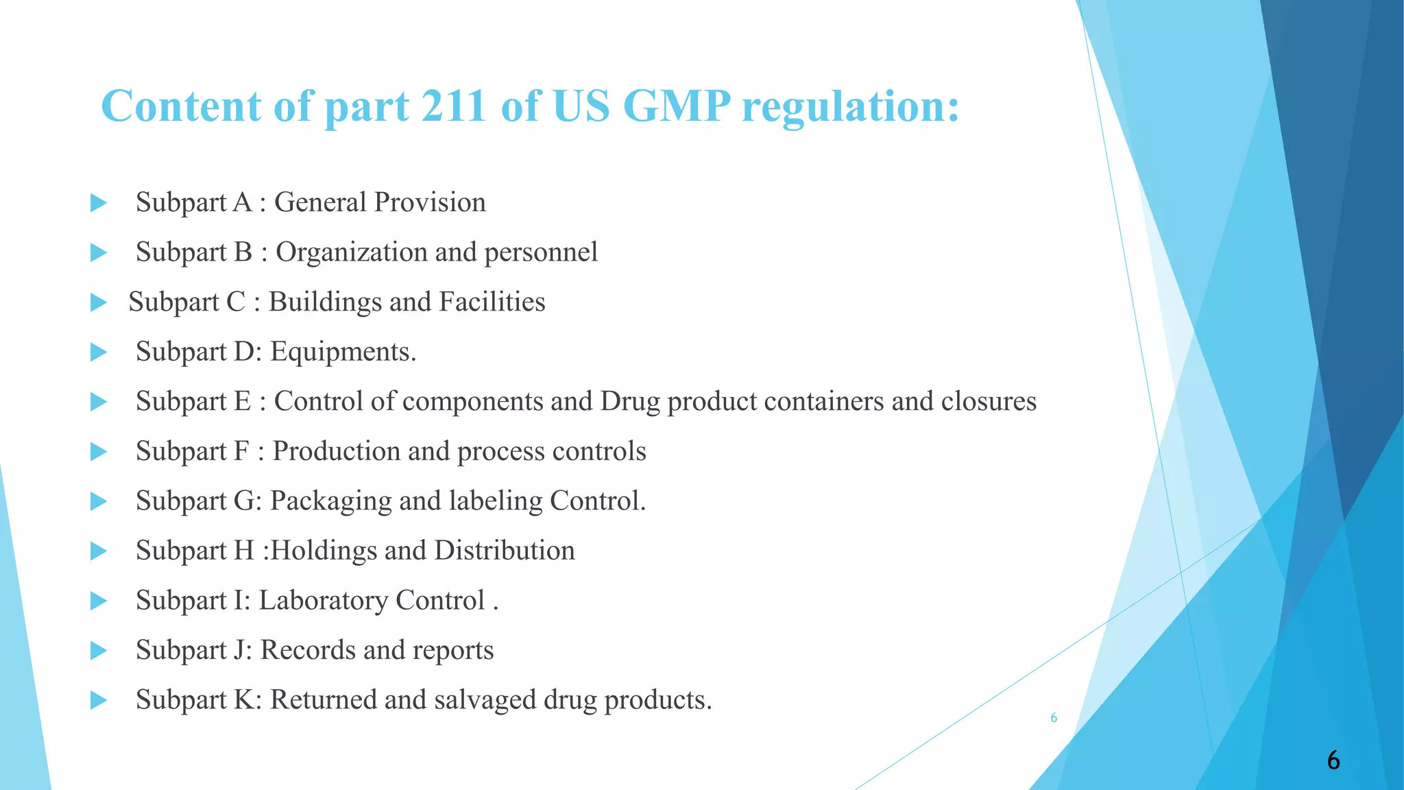 Good manufacturing practices (GMP) | PPTX