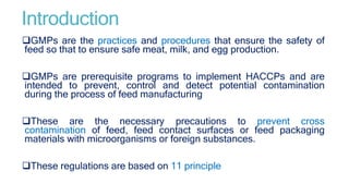 Good Manufacturing Practices (GMPs) in Feed plant | PPTX