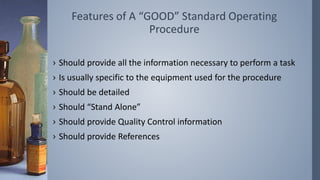 Good manufacturing practices & standard operating procedure | PPT