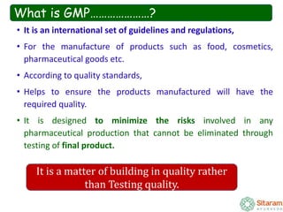 GOOD MANUFACTURING PRACTISES (GMP).pptx