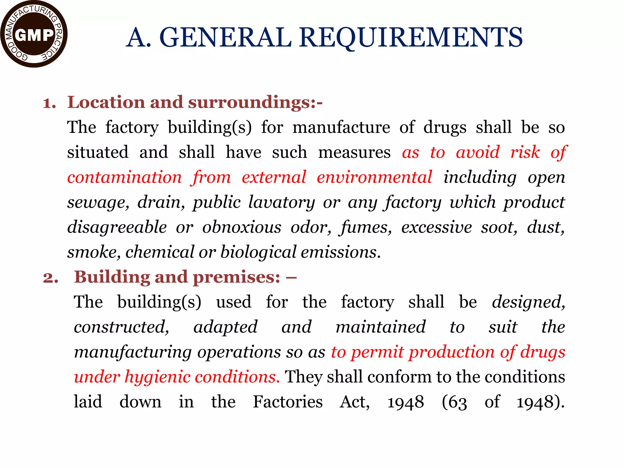 Schedule M drugs and Cosmetics_Good manufacturing practices | PPT
