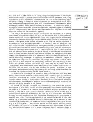 What makes a good article? Generating an insightful manuscript | PDF