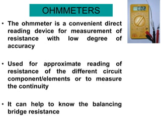 Measurement of Electrical Quantities | PPT