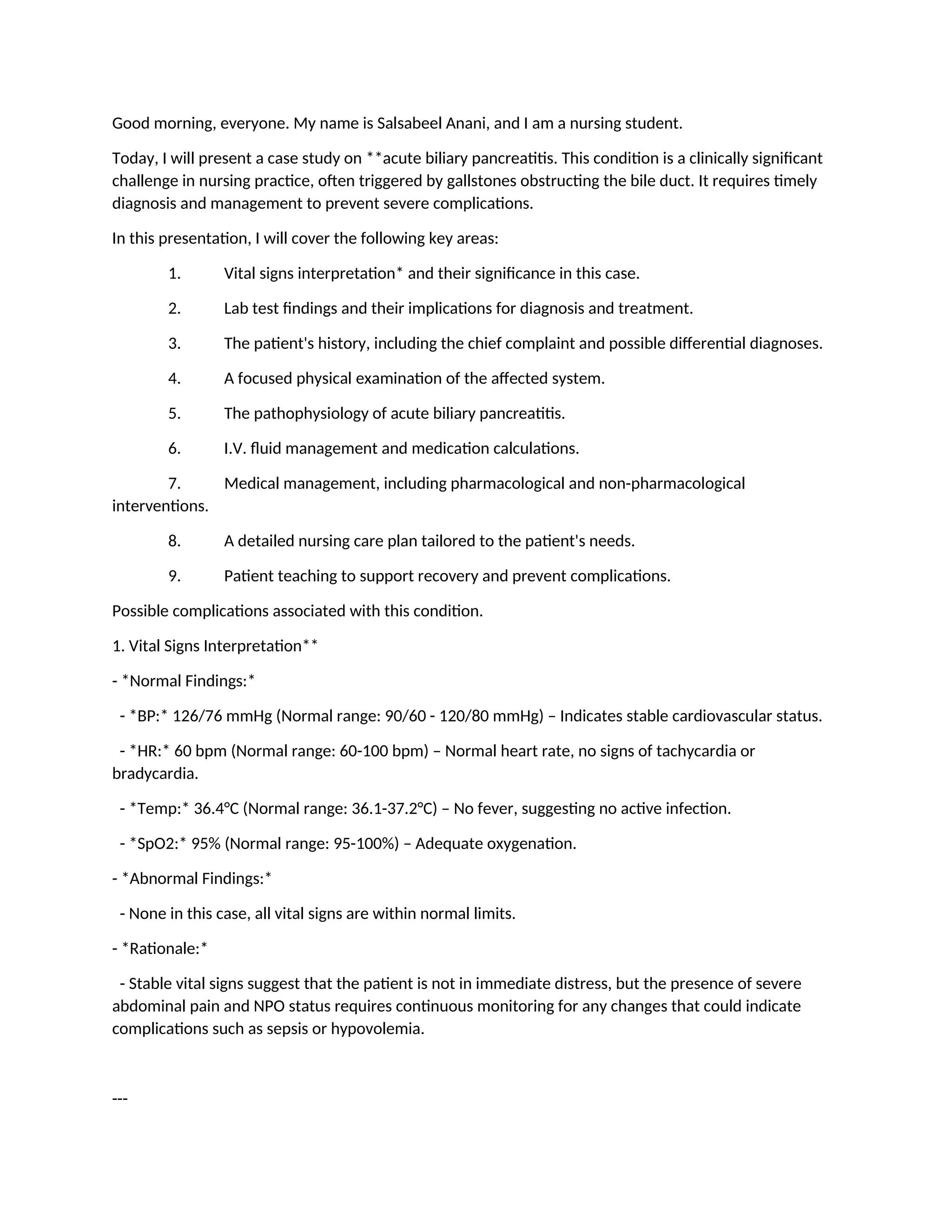 acute biliary pancreatitis by salsabeel | DOCX