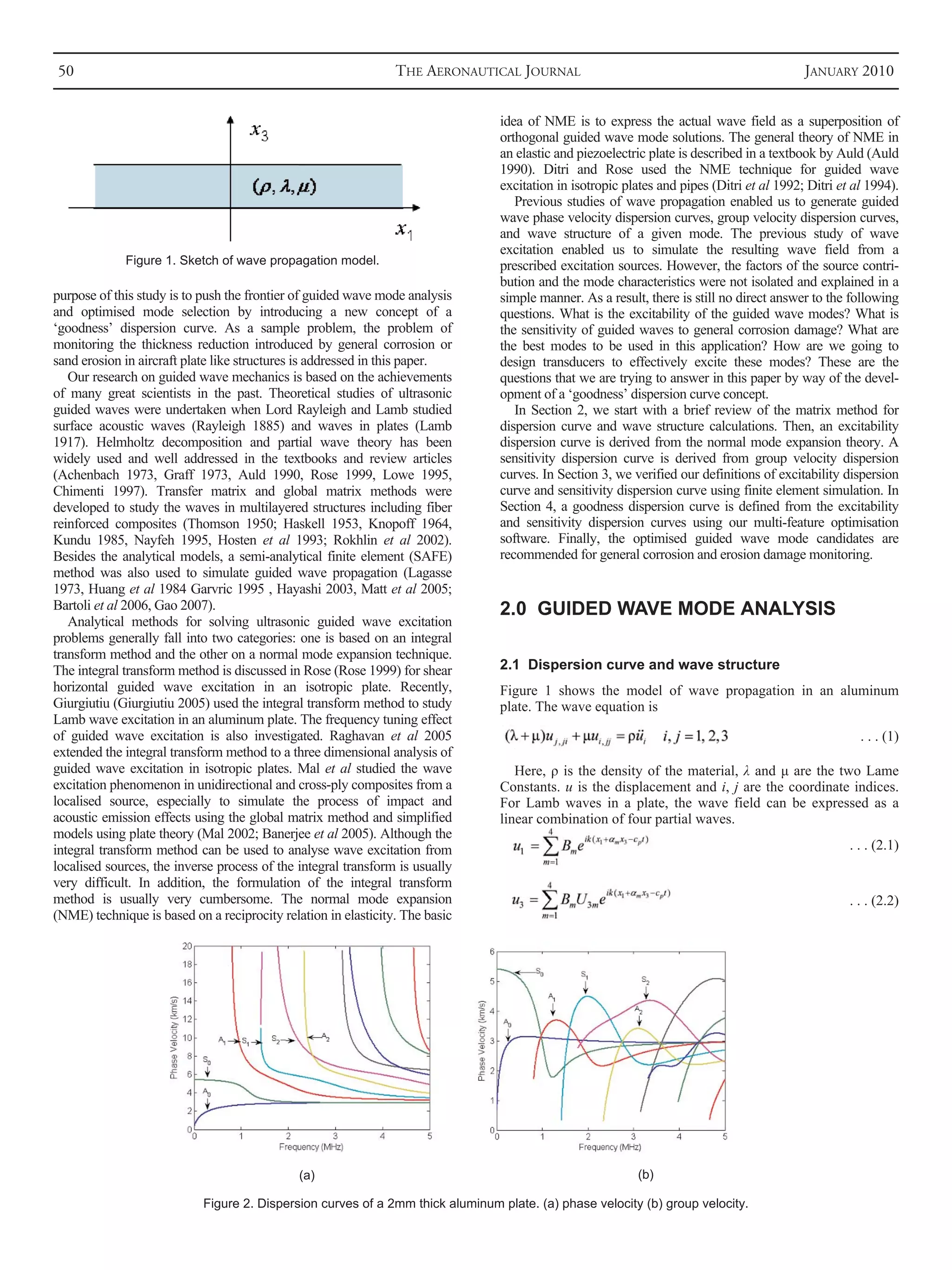 Goodness Dispersion Curves for Ultrasonic Guided Wave based SHM | PDF