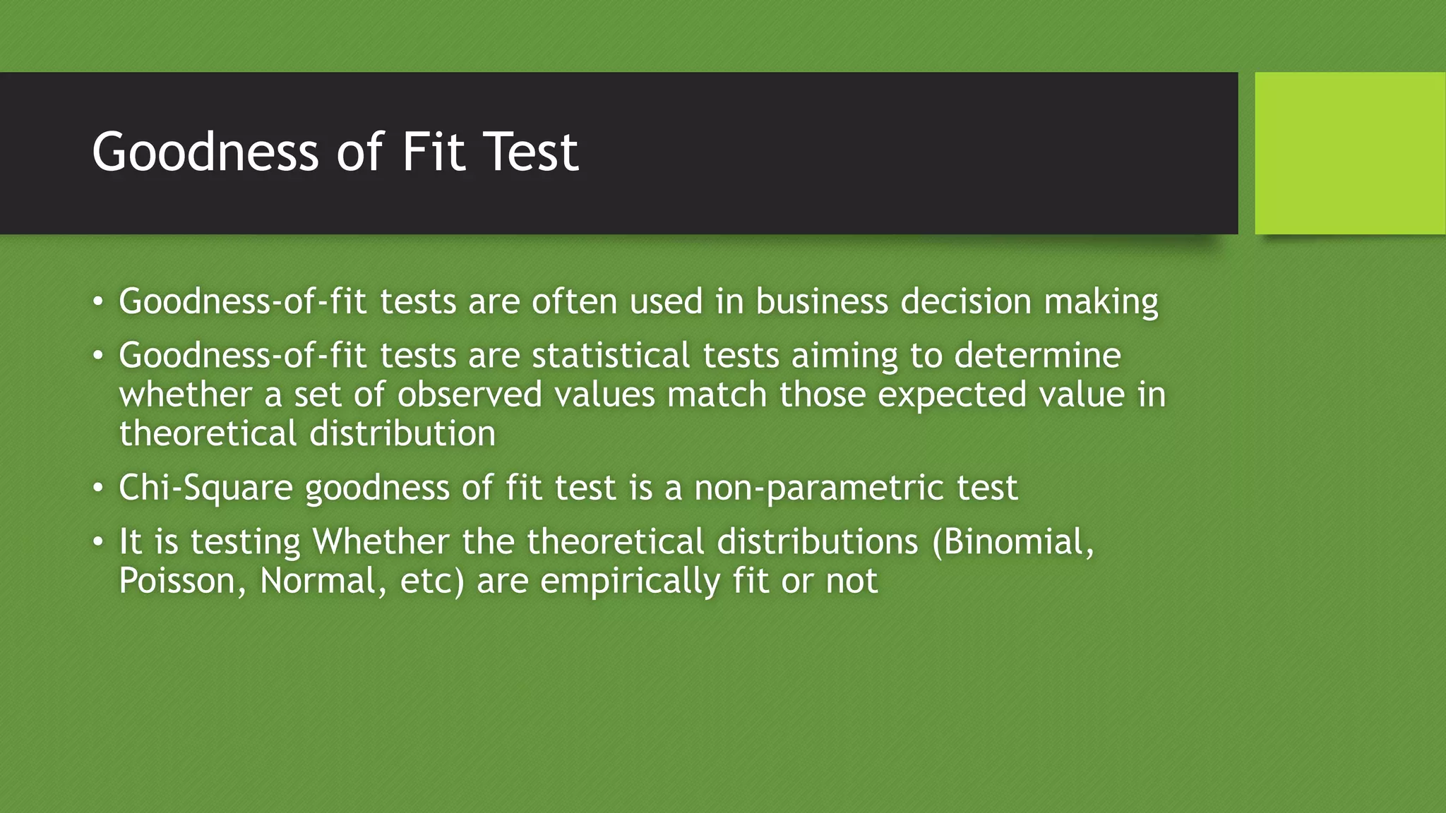 Goodness of fit test | PPTX