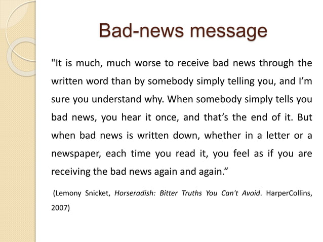 GOOD NEWS BAD NEWS .pptx | Business | Business and Finance