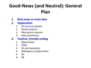 Good news and neutral messages | PPT