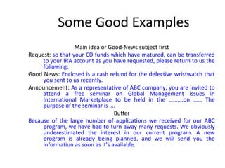 Good news and neutral messages | PPT