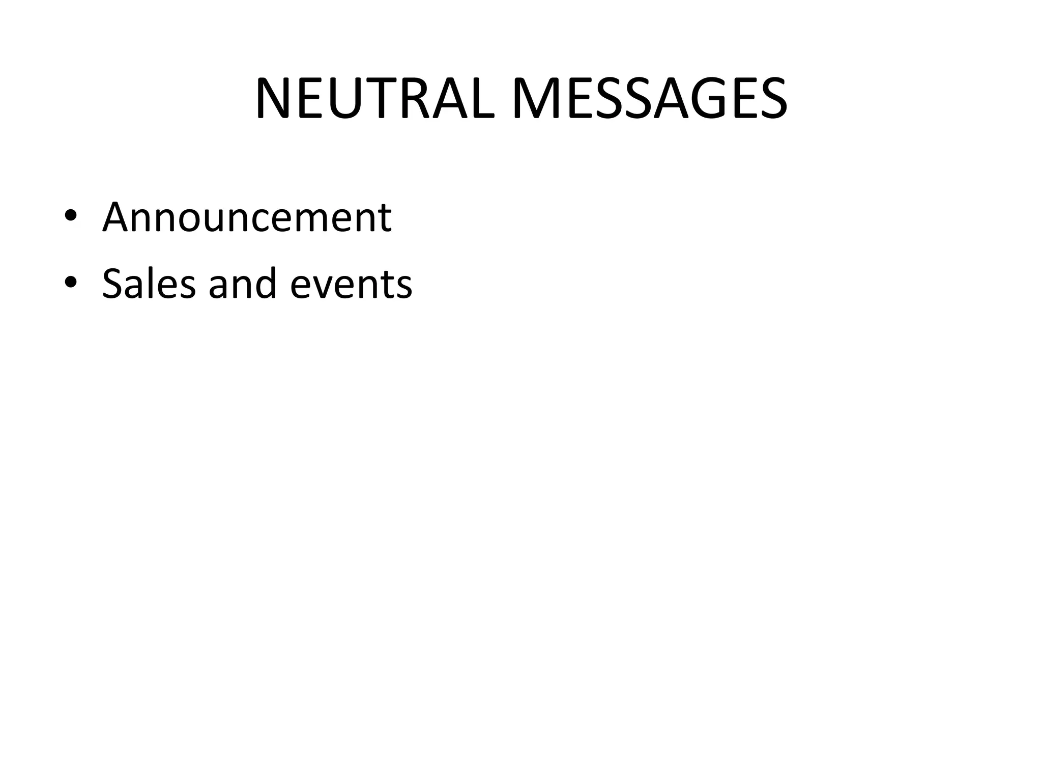 Good news and neutral messages | PPTX